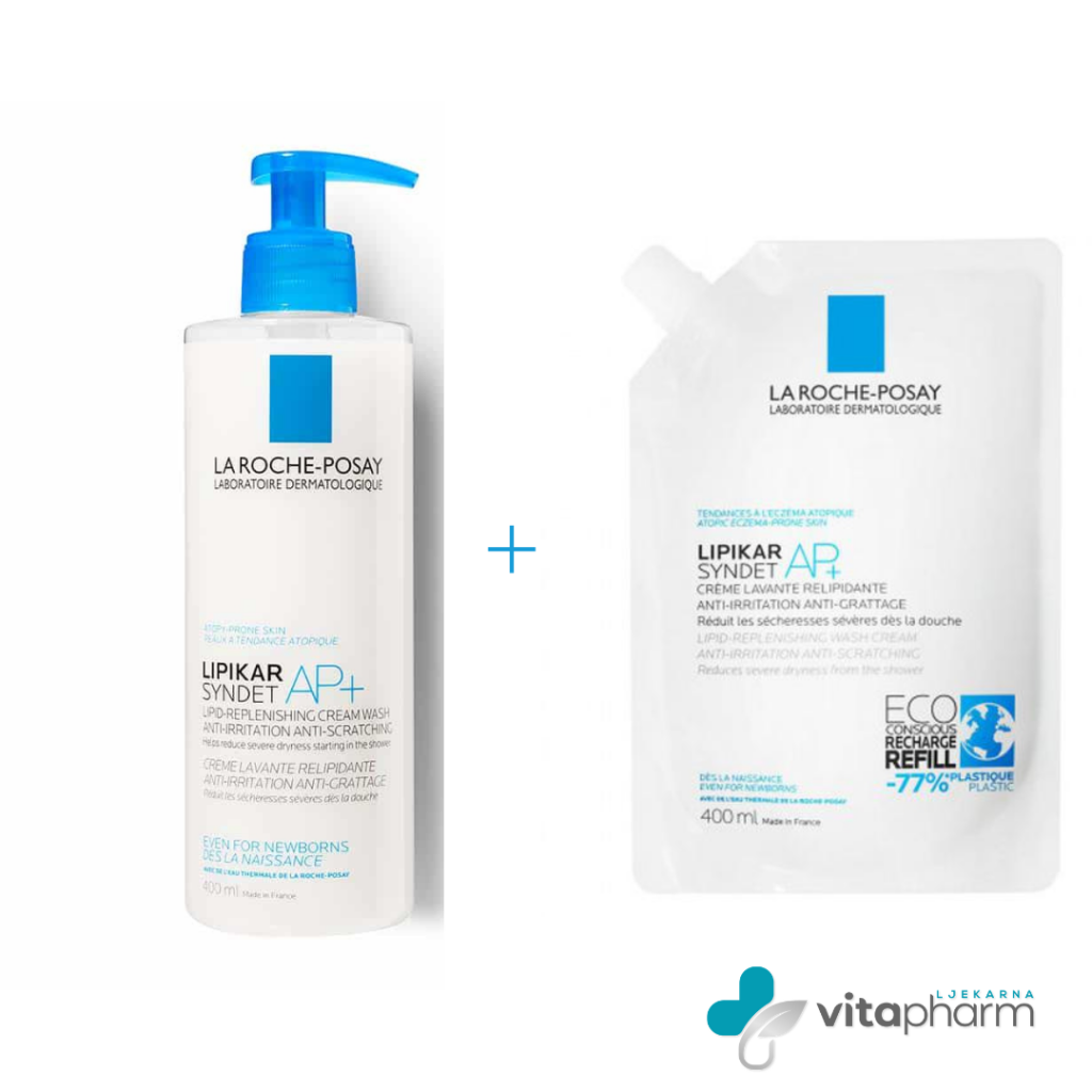 LA ROCHE POSAY LIPIKAR SYNDET 400ML + ECO REFILL SYNDET 400ML ...